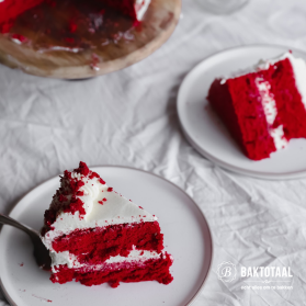 Red velvet drip cake recept - Bak met baktotaal
